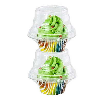Single Transparent Cupcake Box 20 Plastic Cupcake Container- Disposable ...
