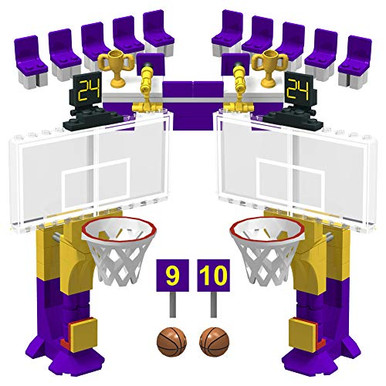 Building Blocks Basketball Playset Basketball Stands Set of Commentator ...