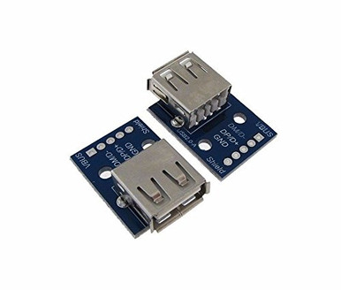USB 2.0 Type A Female Breakout Board 2.54mm Header - Pack of 2 ...
