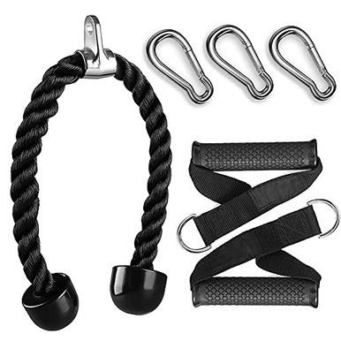 Triceps Rope-Cable Machine Accessories Include Tricep Pull Down Rope ...