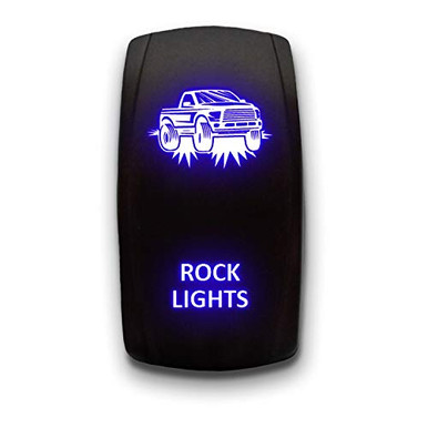 TRUCK ROCK LIGHTS - Blue - STARK 5-PIN Laser Etched LED Rocker Switch ...