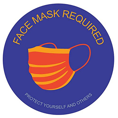 Sticky Brand Face Mask Required Sign Stickers Wear Your Mask Sign Wall ...