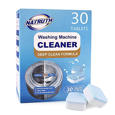 NATRUTH Washing Machine Cleaner Effervescent Tablets?30 Packs?- Solid ...