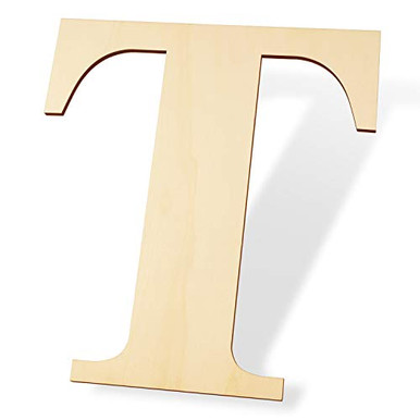 12 inch Wooden Letters T - Blank Wood Board- Wood Letters for Walls ...