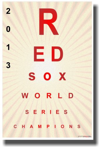 Red Sox Eye Chart - NEW Humor Poster - Warehousesoverstock