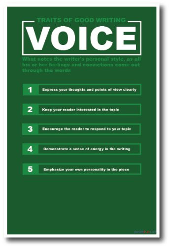 Traits of Good Writing - Voice - NEW Language Arts Classroom Poster ...