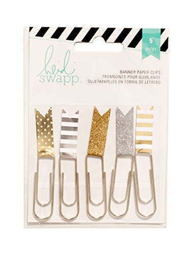 American Crafts HDI312255 Heidi Swapp Paper Flag Clips -5 Pack-- 2 ...