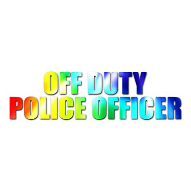 Off Duty Police Officer - Vinyl Decal Sticker - 9inch x 2.5inch - Tie ...