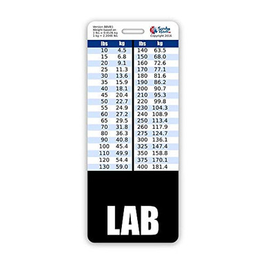 LAB Badge Buddy Vertical w/Height and Weight Conversion Charts ...