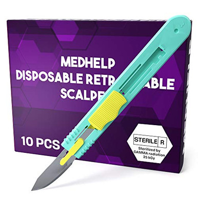 Retractable Disposable Scalpel 10 Disposable Dermaplaning Blades with ...