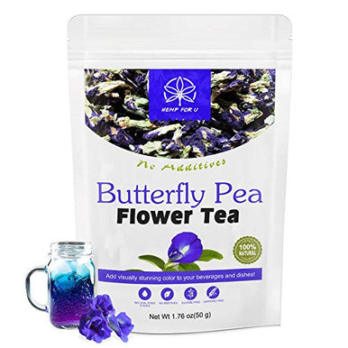 100 percent Premium Butterfly Pea Flower Tea- Organic Butterfly Pea tea ...