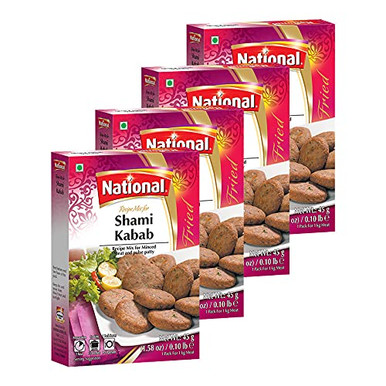 National Foods Shami Kabab Recipe Mix 1.58 oz -45g- | South Asian BBQ ...