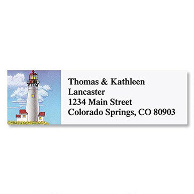 Lighthouses Self-Adhesive- Flat-Sheet Classic Address Labels -6 Designs ...