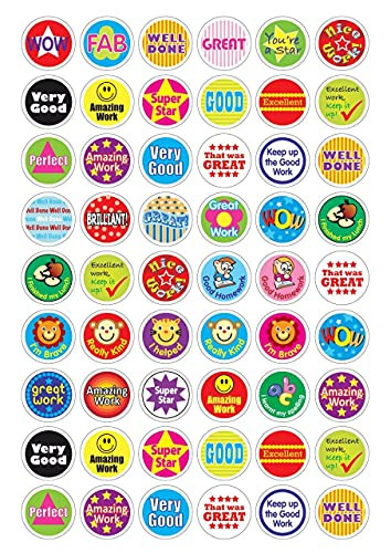 1000Plus Childrens Reward Chart Smiley Face Well Done Stickers ...