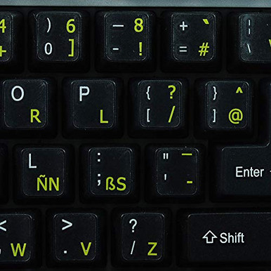 Dvorak Programmer Keyboard Labels Layout ON Transparent Background with ...