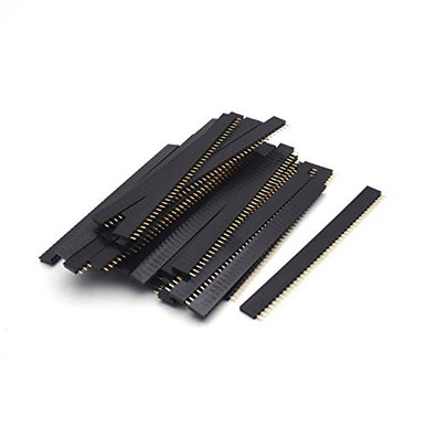 Antrader 40 Pin 2.54mm Spacing Straight PCB Board Female Pin Header ...