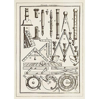 Meishe Art Poster Print Vintage Illustration of Antique Mathematical ...