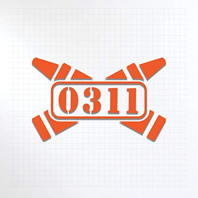 Inkfidel 0311 Infantry Rifleman Crossed Crayon Decal 3inch x 5inch ...