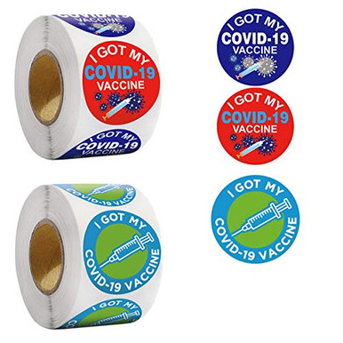 1000 Pcs?2 Rolls? I Got My Covid-19 Vaccine Stickers- Round Labels on a ...