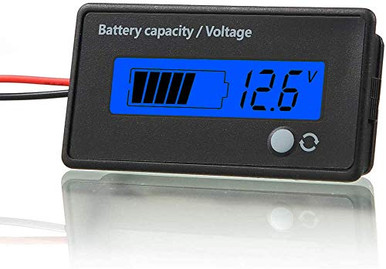 LCD Battery Capacity Monitor Gauge Meter-Waterproof 12V/24V/36V/48V 72V ...