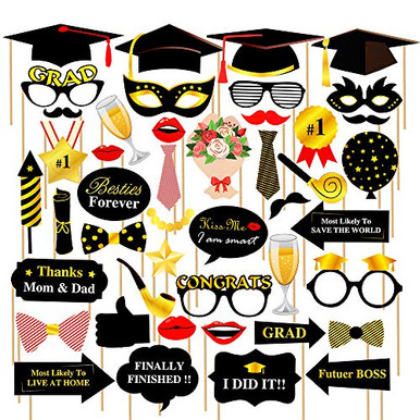 44 Count Kkonetoy Graduation Photo Booth Props - 2019 Graduation Photo ...