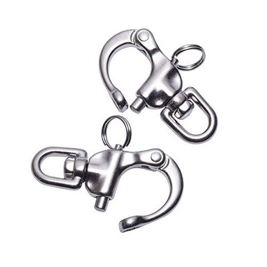 Boat Jaw Swivel Eye Snap Shackle-Quick Release Bail Rigging Sailing ...