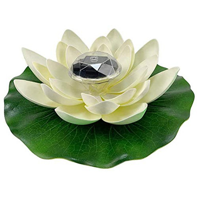Mrisata 1 PCS Solar Dream Floating LED Lotus Flower Outdoor Garden Pool ...
