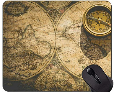Map Custom Original Leopard Series Mouse Pad-Old Nautical Chart Map ...