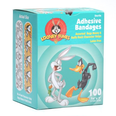 Looney Tunes Adhesive Bandages- Bugs Bunny and Daffy Duck. 3/4inch X ...