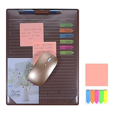 Multifunctional Office Leather Mouse Pad File Board- Desk Pad Office ...