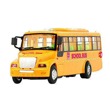 Toyvian Early Education Bus Model Toy Educational Lighting Music Campus ...
