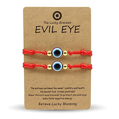 NUITS DE JUIN Evil Eye Red String Bracelets - Red String Amulet ...