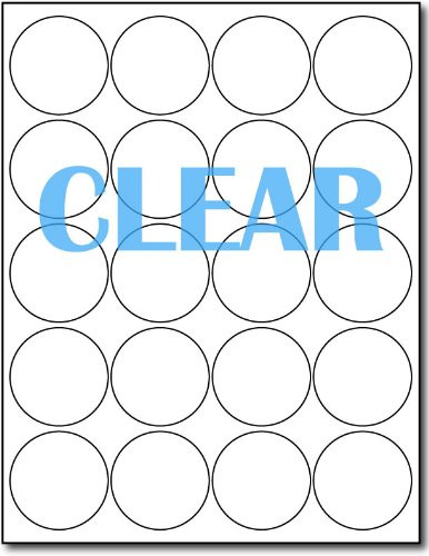 Crystal Clear Labels for Laser Printers - 2inch Round - 10 Sheets / 200 ...