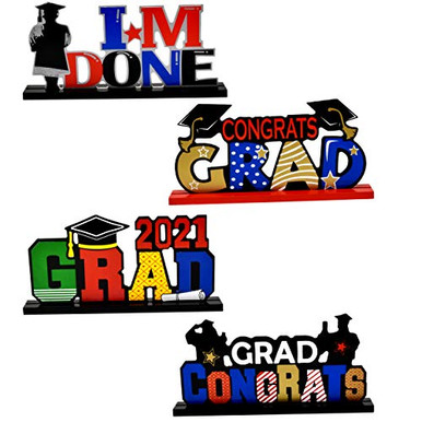 Graduation Table Decorations Set of 4 Congrats Grad Table Toppers ...