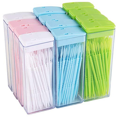 Dental Plastic Toothpicks Double Head Cotton Swabs Oral Care Tooth ...