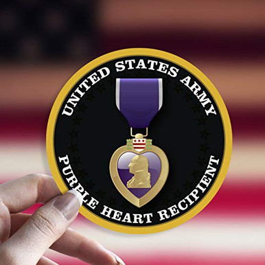 Sticker US Army Purple Heart Recipient Decal United States Military for ...