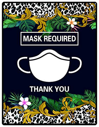 7 x 9 Face Mask Required Sign Stickers-Please Wear Face Protection Sign ...