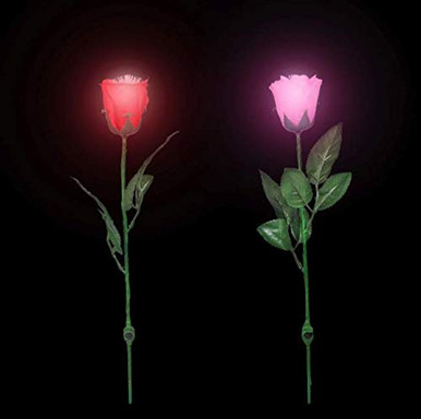 Single Red Rose LED Light Up Artificial Flower for Her - Mother's Day ...