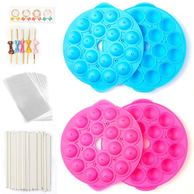 Cake Pop Maker Set with Molds Silicone- 100 Paper Lollipop Sticks 6 ...