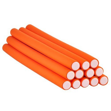 Annie Soft Twist Rollers - Orange- 5/8inch 12 pieces- Hair style- curls ...