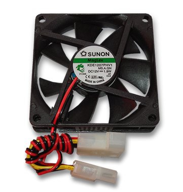 Sunon MagLev KDE1207PHV1 70mm x15mm CPU Fan w/ 4 Pin Molex Pass-Thru ...