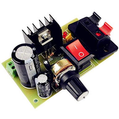 LM317 DC 5V-35V DIY Kit Step-Down Power Supply Module AC DC Adjustable Voltage Regulator with On ...