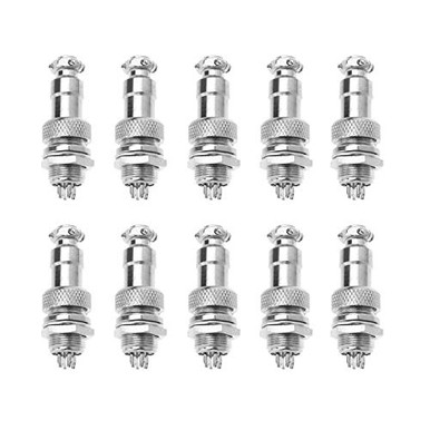 10x GX12 Aviation Plug 4 Pin Connector Set Metal Male Female Wire Screw ...