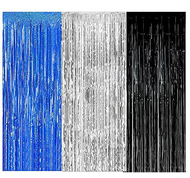 2021 Graduation Decorations Navy Blue Silver Black Qian's Party Foil ...