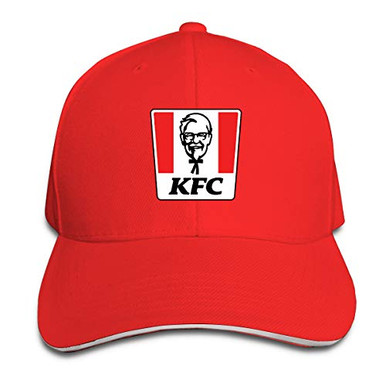 EVE JOHN Red Hats Baseball HAT Adjustable for Men's Sandwich Cap KFC ...