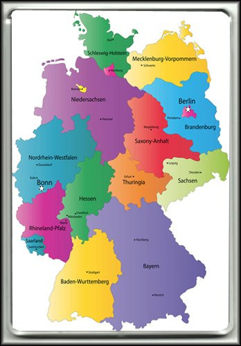 GERMANY MAP- Chart- Drawing- Picture- Plan- Scheme Refrigerator Magnet ...