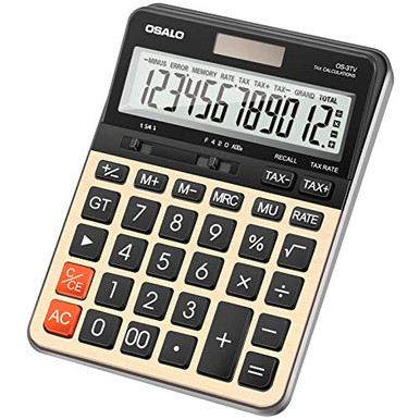 Calculator Desktop-12 Digit Large Number Calculator-Large LCD Display ...