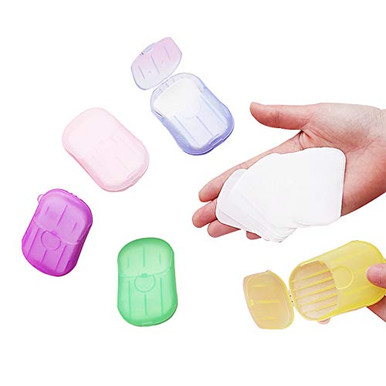 25 Boxes Portable Soap Sheets Disposable Hand Washing Soap Sheets for ...