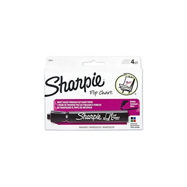 Sanford Sharpie Flip Chart Marker- Assorted Colors- 4-Pack -22474- by ...