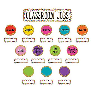 Fun Express Confetti Classroom Jobs Bb Set - 49 Pieces - Educational ...